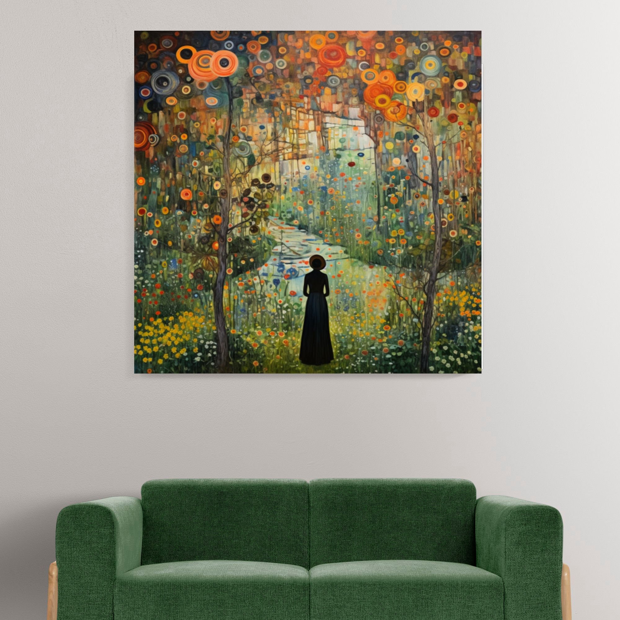 Extraordinary Gustav Klimt Style Canvas, Garden Print, Landscape Design ...