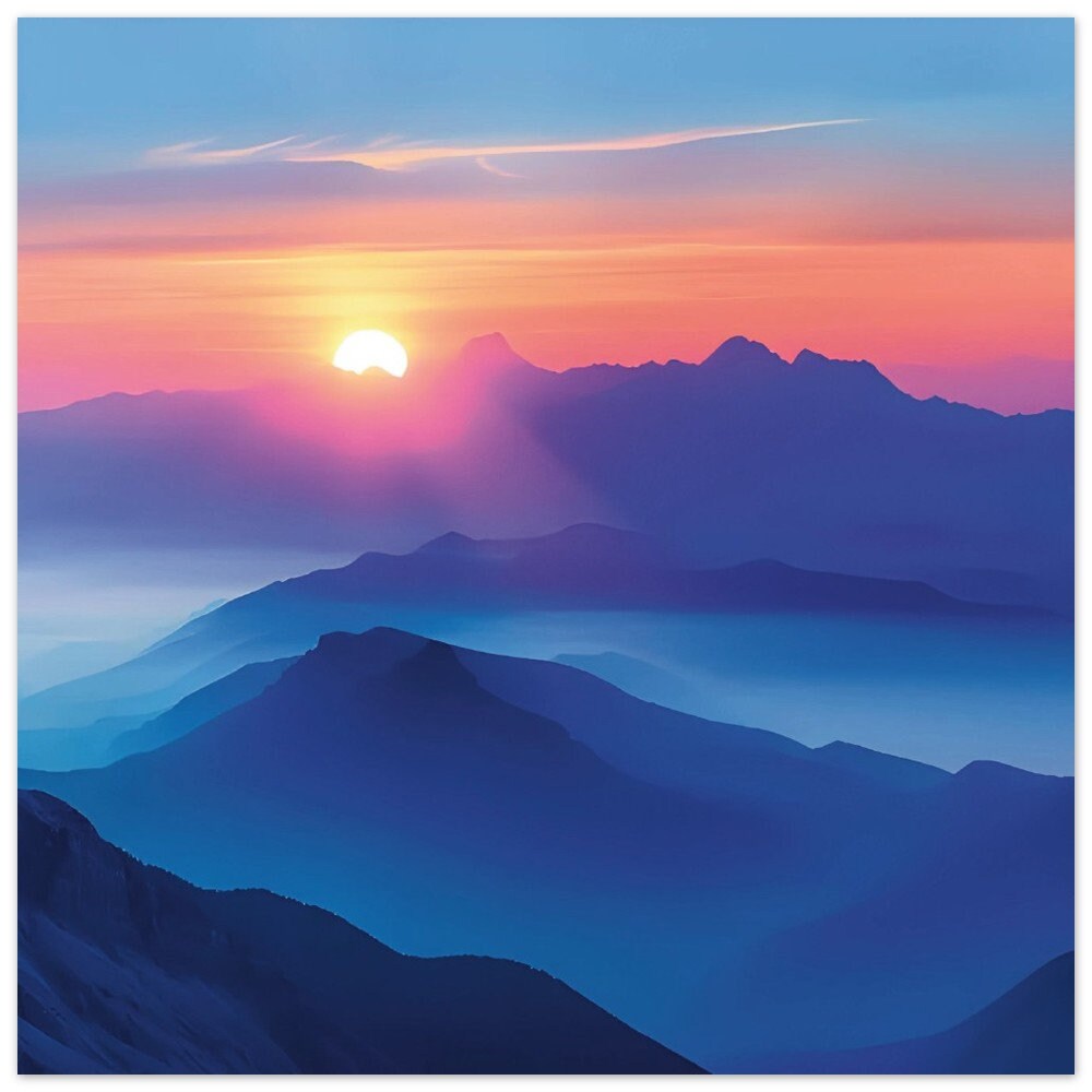 Premium Matte Paper Poster, Sunrise Home Decor Wall Art, Realistic ...