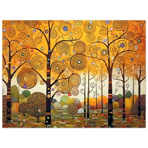 Premium Klimt Styled Print, Majestic Landscape, Gustav Klimt Design Art ...
