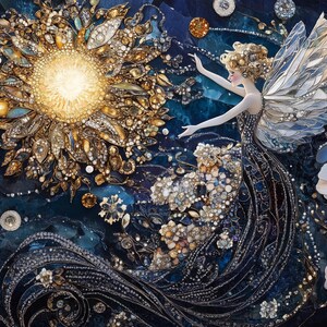 Celestial Art Nouveau Digital Prints – 20K High-res Fantasy Sun & Moon ...