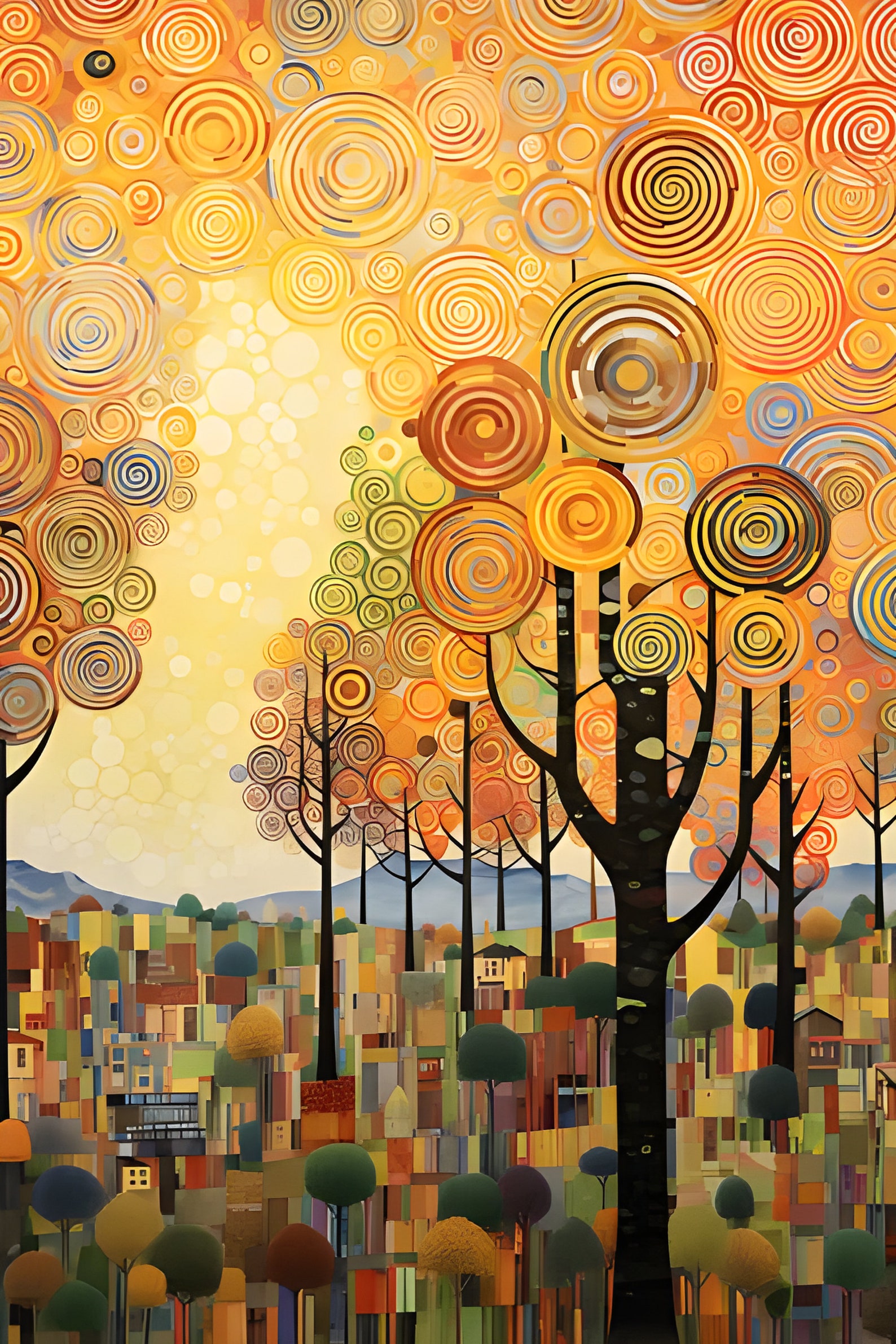 Incredible Gustav Klimt Inspired Landscapes in 5K! Set of 5. Print on ...