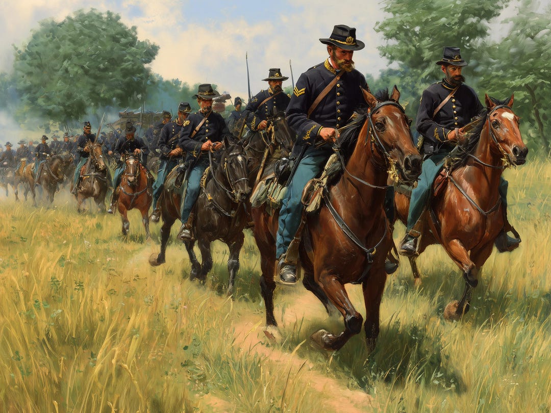 Civil War Art Print Set - American Civil War Decor - Military History ...