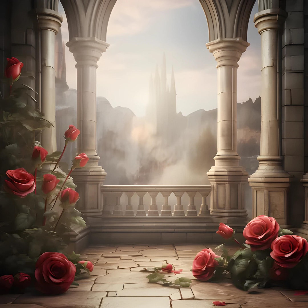 Rustic Red Rose Digital Backdrop in High Resolution. Set of 5 - Etsy