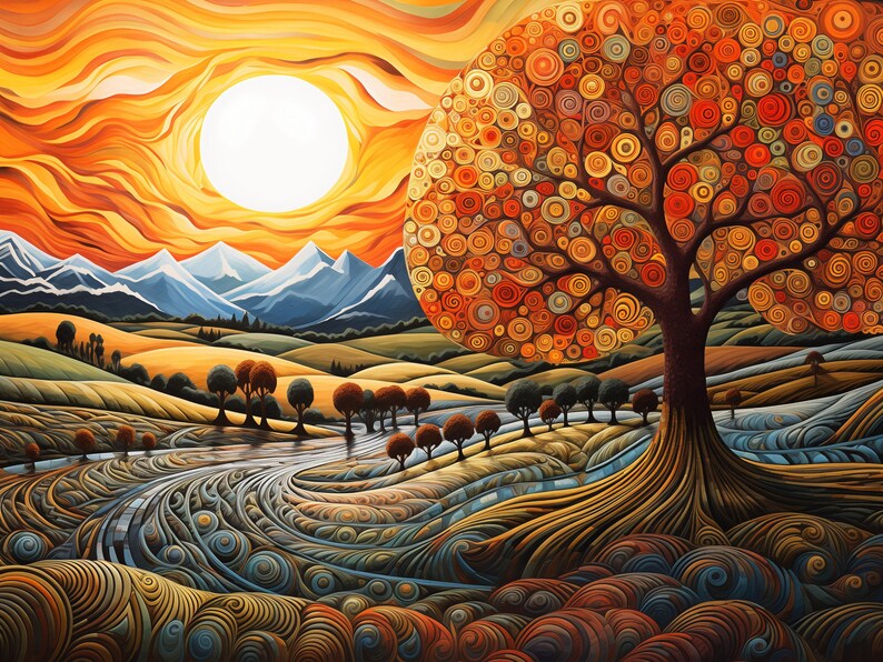 Gustav Klimt Inspired Art Bundle - Set of 5 in 17K Landscape Prints for ...