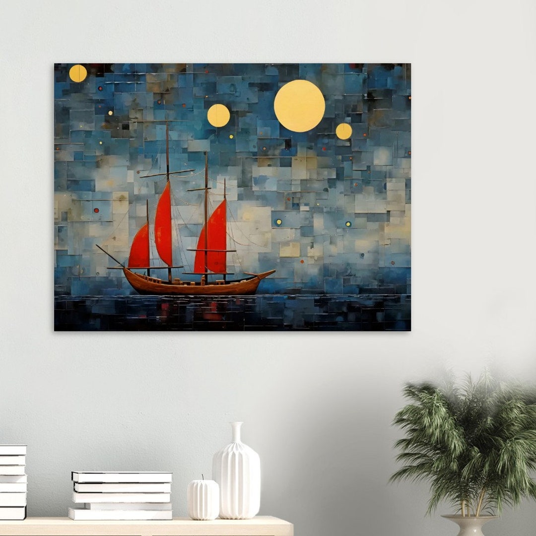 Museum-quality Design, Sailing Art, Boat Styled Art, Home Decor Wall ...