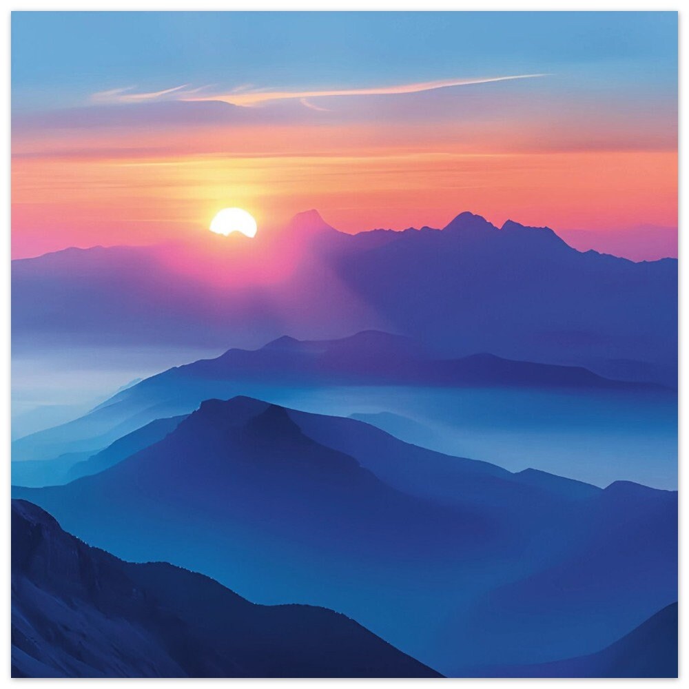 Premium Matte Paper Poster, Sunrise Home Decor Wall Art, Realistic ...