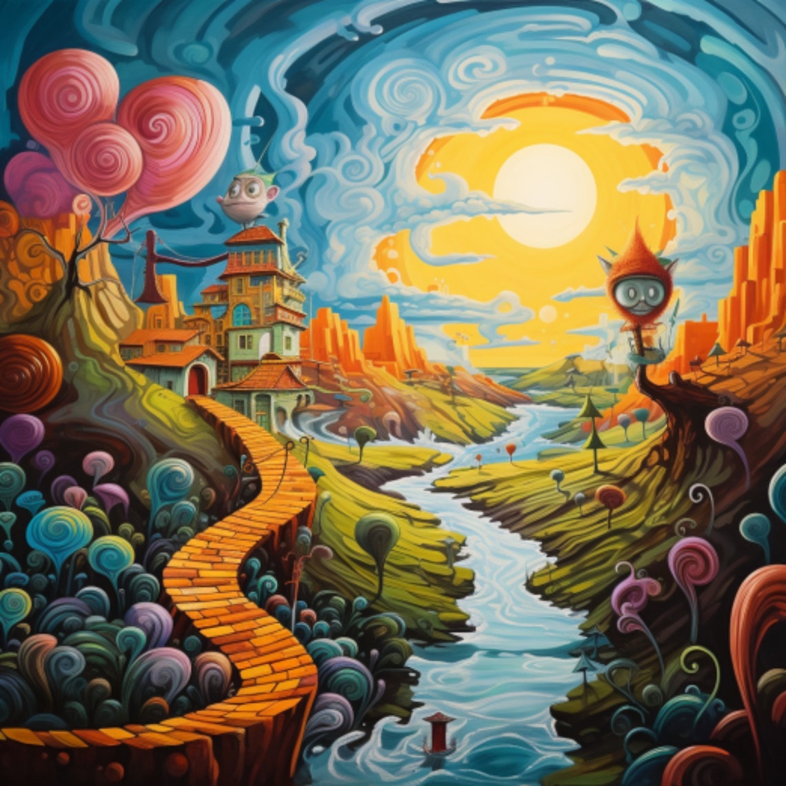 Dr. Seuss-inspired Digital Art in 5K. Set of 5 - Etsy