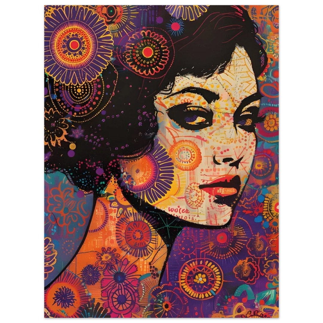 Premium Print, Pop Art Abstract Portrait, 60's Retro Art Andy Warhol ...