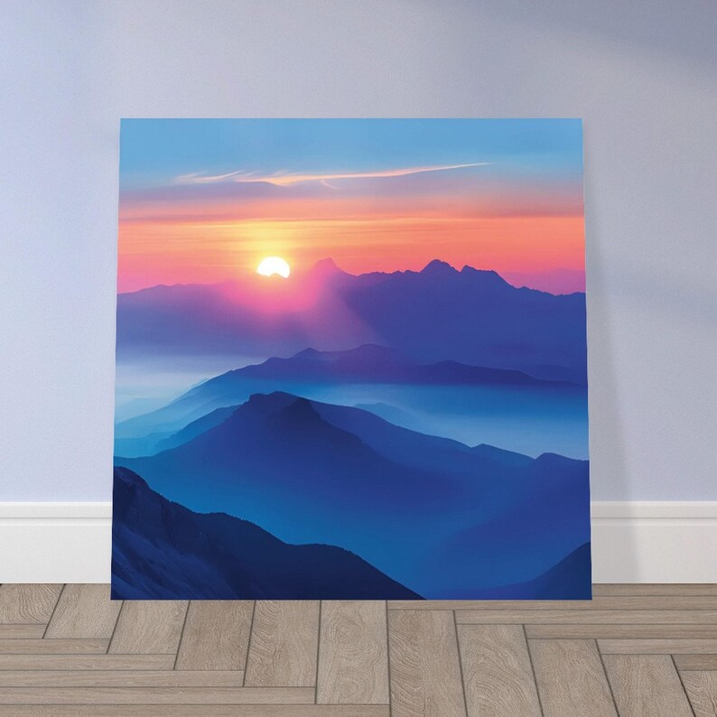 Premium Matte Paper Poster, Sunrise Home Decor Wall Art, Realistic ...