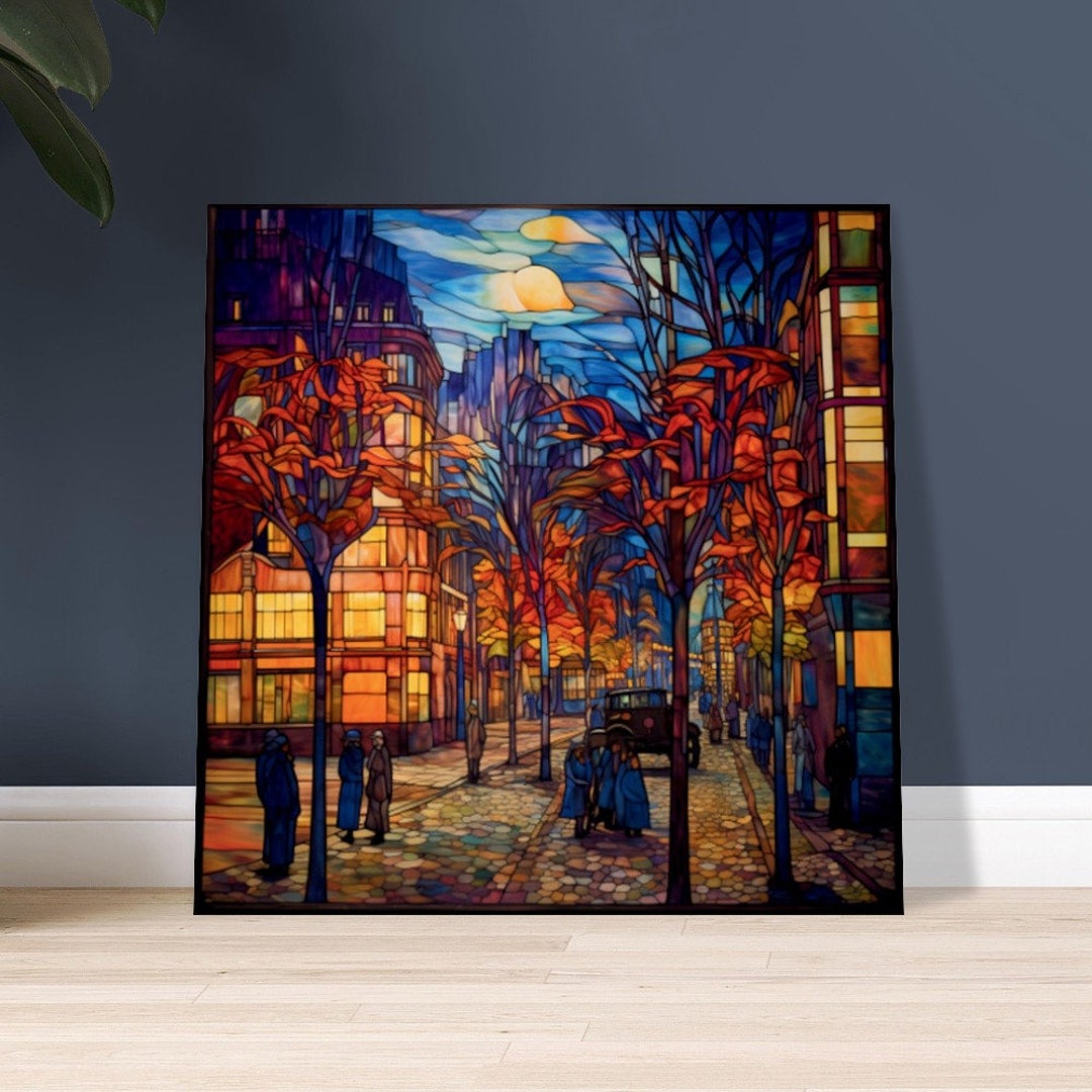 Extraordinary Stained Glass Design Art Print 28X28. One of a - Etsy