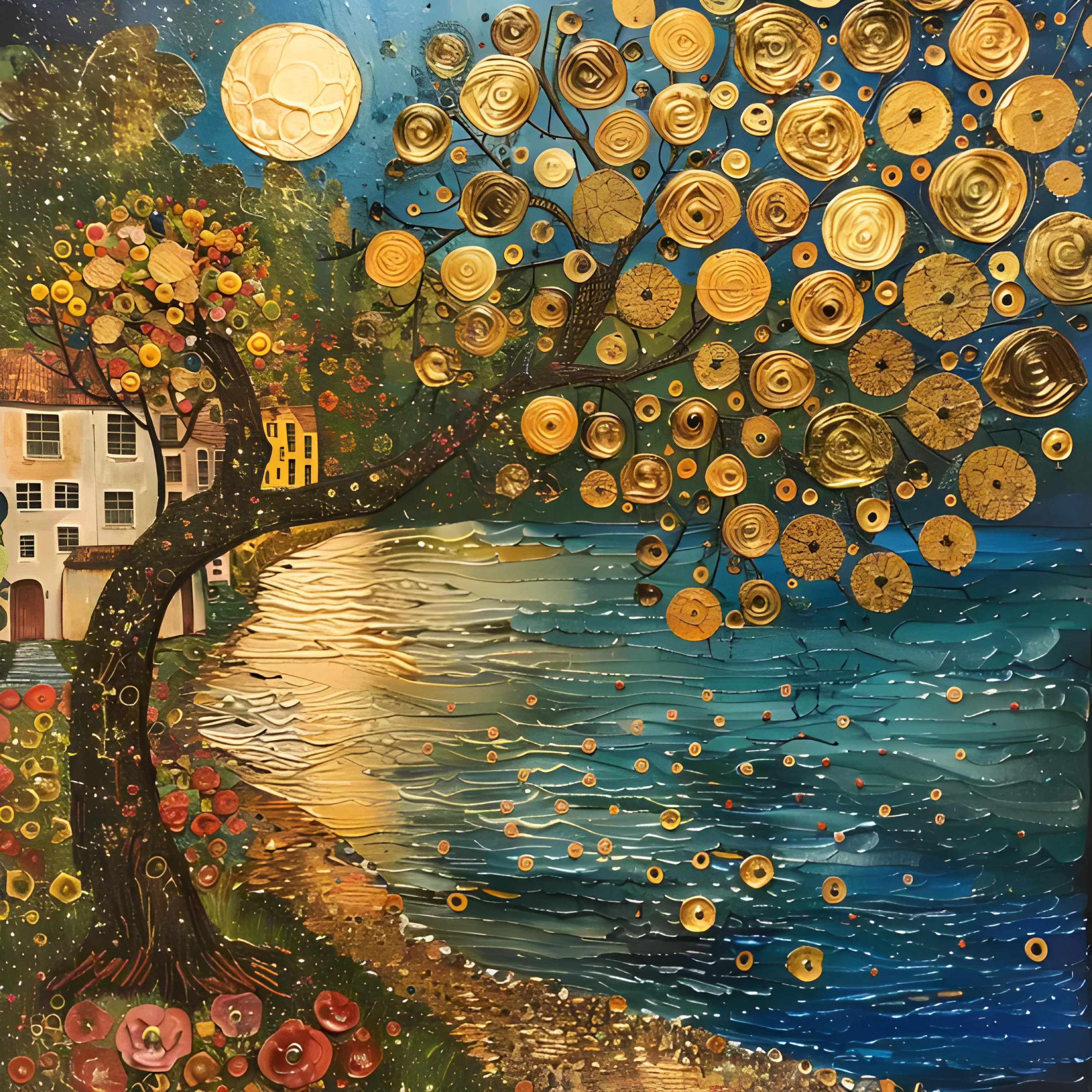 Remarkable Gustav Klimt Inspired Landscapes in 5K! Set of 5. Print on ...