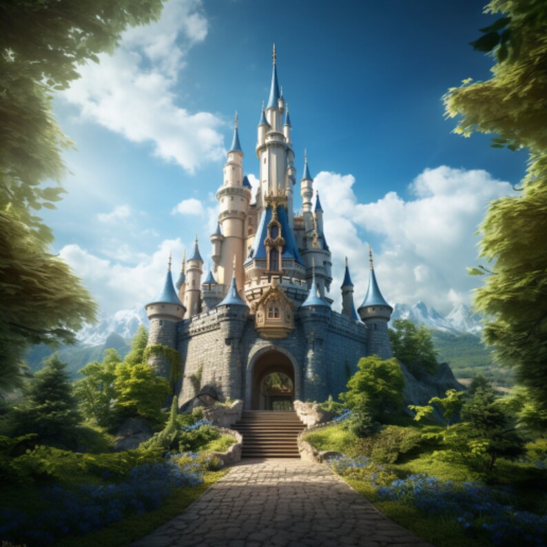 Magical Fairy Tale Castle Digital Backdrops Set of 5 - Etsy