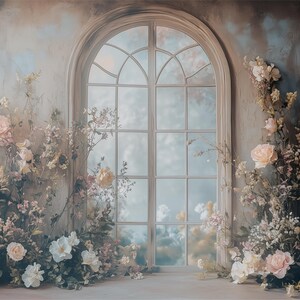 Pastel Floral Photo Backdrop Rustic Castle Wide Shot, 20K Wedding ...