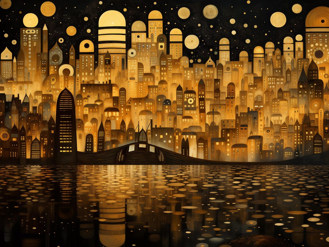 Incredible Gustav Klimt Art Bundle - Cityscapes in 20K! Set of 5. Print ...