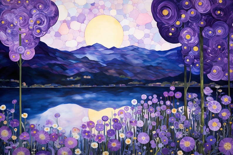 Gustav Klimt-inspired 5-piece Landscape Art Bundle, 20K High-resolution ...