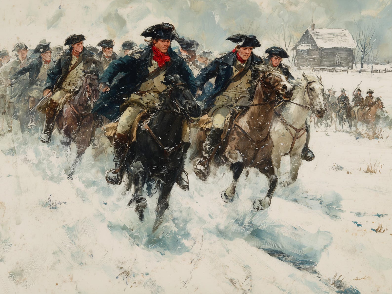 Revolutionary War Art Print Set - American Revolution Decor - Colonial ...