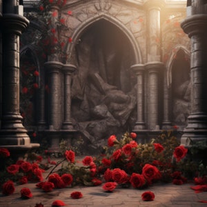 Rustic Red Rose Digital Backdrop in High Resolution. Set of 5 - Etsy