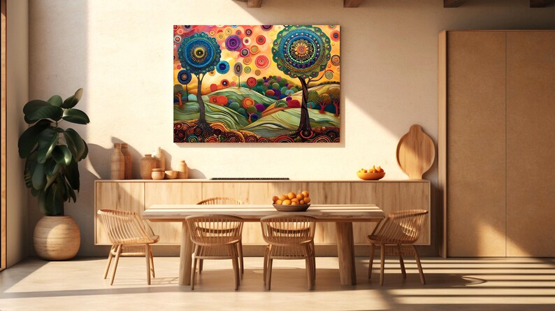 Enchanting Paper Quilling Landscape Print: Vibrant Colors, Joyful ...