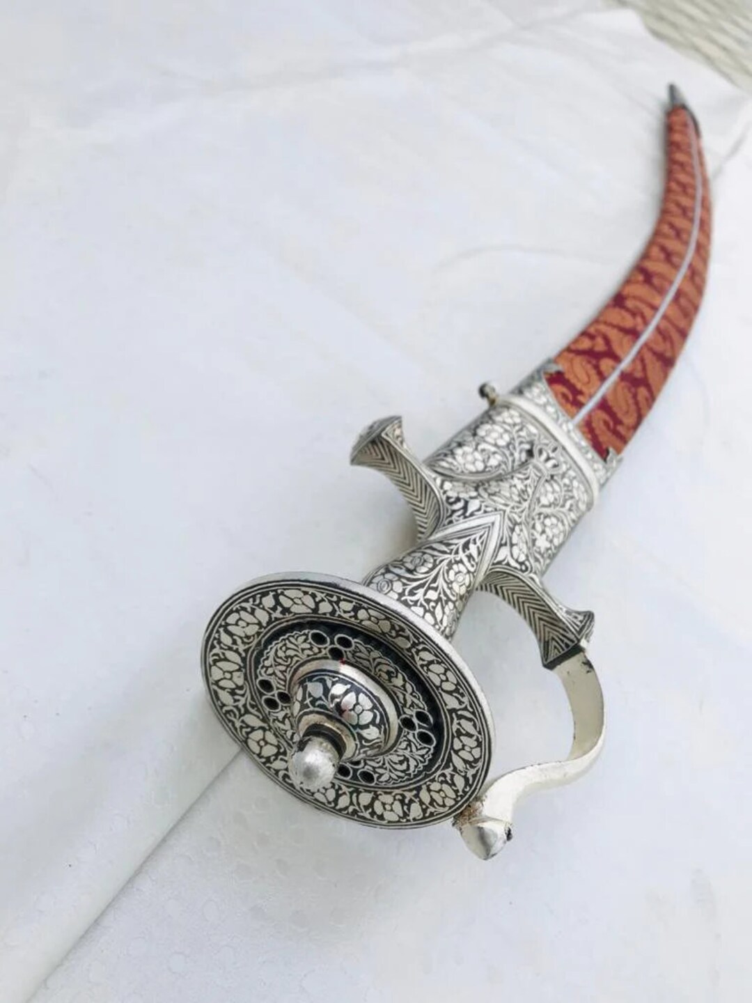 Shahi Indian Wedding Talwar Silver Inlay Customized Name on Blade ...