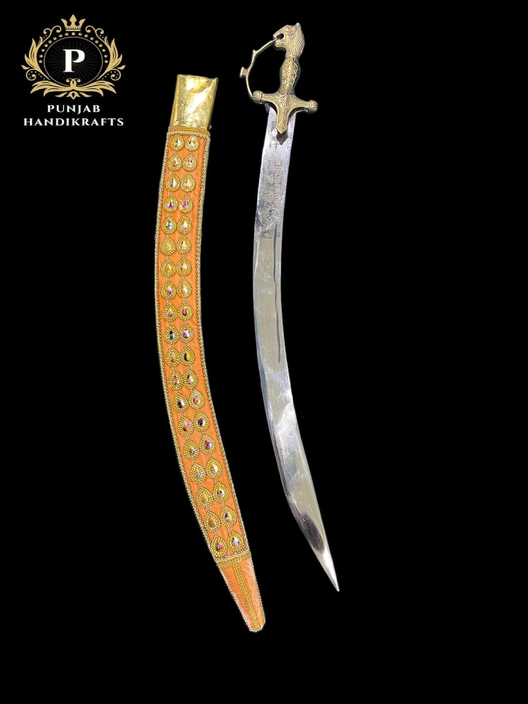 Indian Sword, Viah Talvar, Wood Talwar, Big Kirpan, Sikh Wedding Sword ...