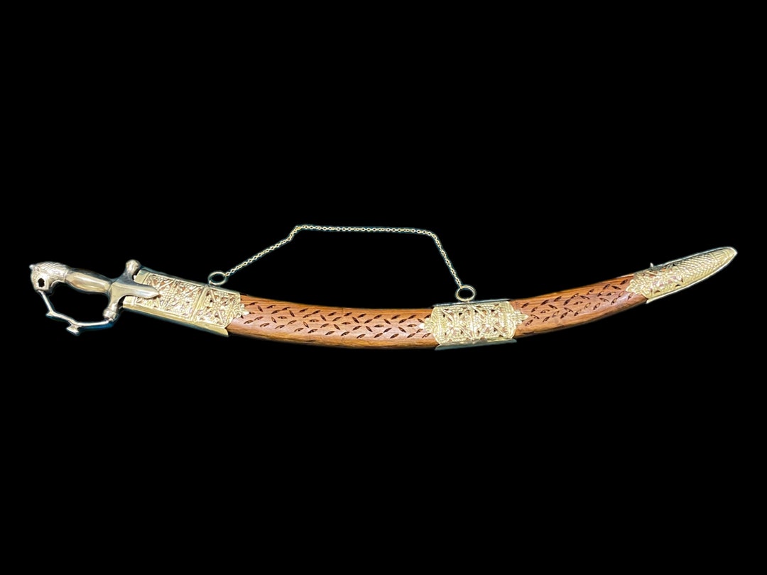 Indian Wedding Sword With Mesh Design Cover Handmade Customized Name on ...