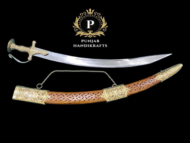 Indian Sword, Sikh Wedding Sword, Punjabi Wedding Accessories, Brass ...