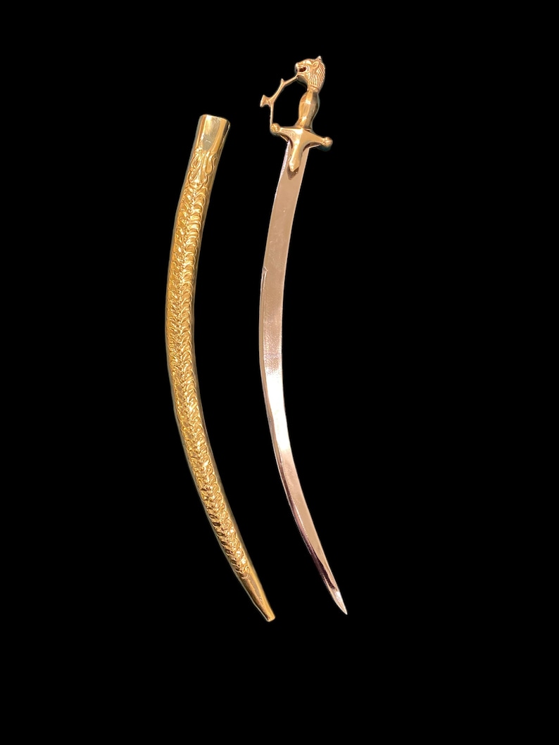 36" Vintage Replica Indian Wedding Sword Brass Cover Punjabi Wedding ...