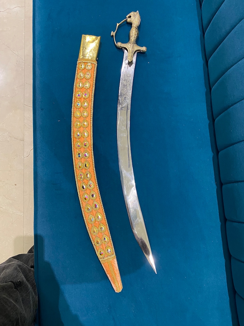 Handmade Indian Wedding Talwar Vintage Replica Groom Sword Customized ...