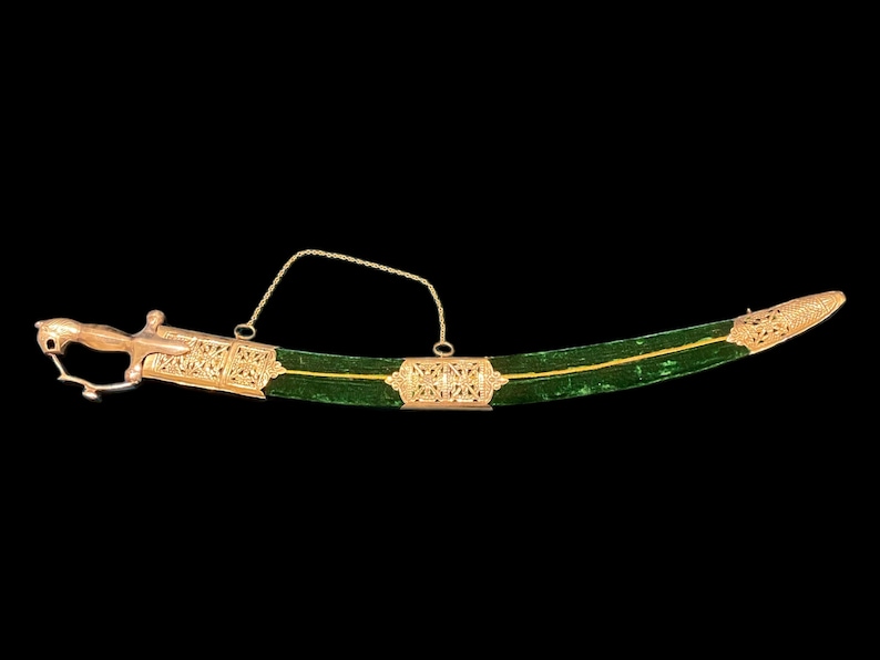 Indian Wedding Ceremonial Talwar With Green Cover Customized Name on ...