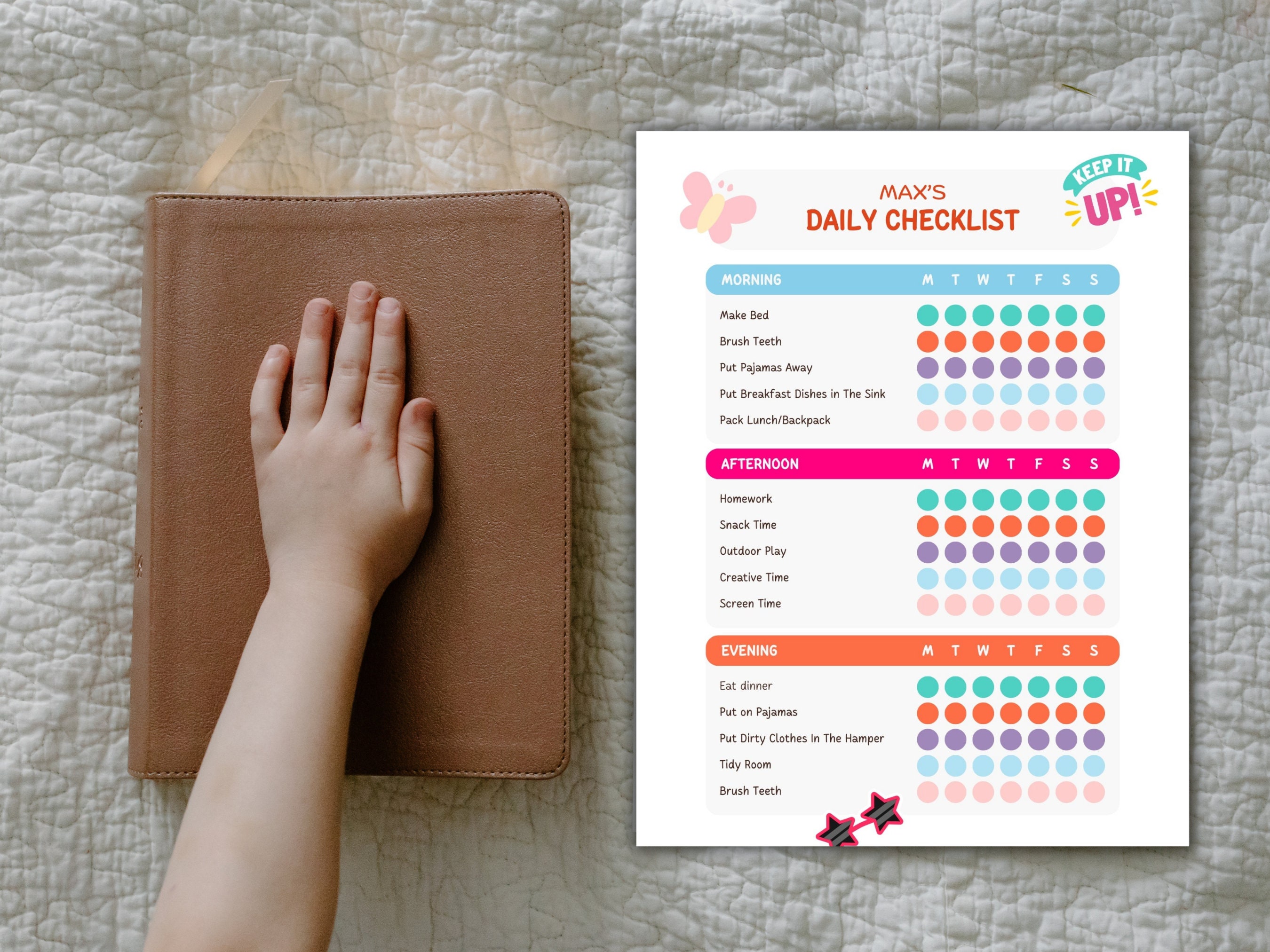 Customizable Kids Visual Checklist 8.5x11 PDF Instant Download Daily ...