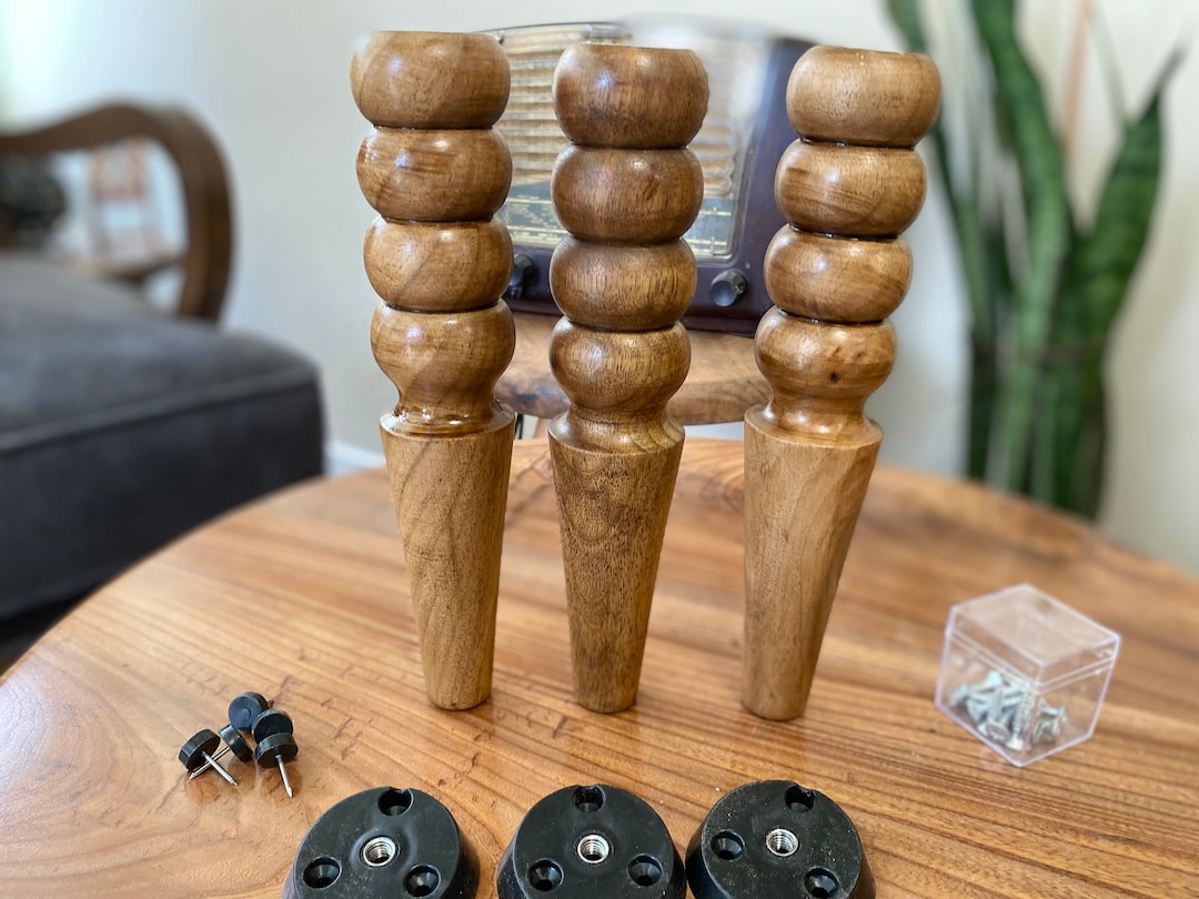 Walnut Wood Furniture Legs a Set of 4 Walnut Wood Sofa Legs Wood ...