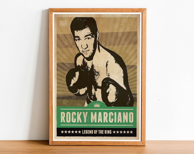 Rocky-marciano, Boxing Print, Boxing Poster, Boxing Wall Art, Boxing ...