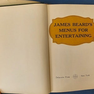 Vintage James Beard’s Menus for Entertaining - Etsy