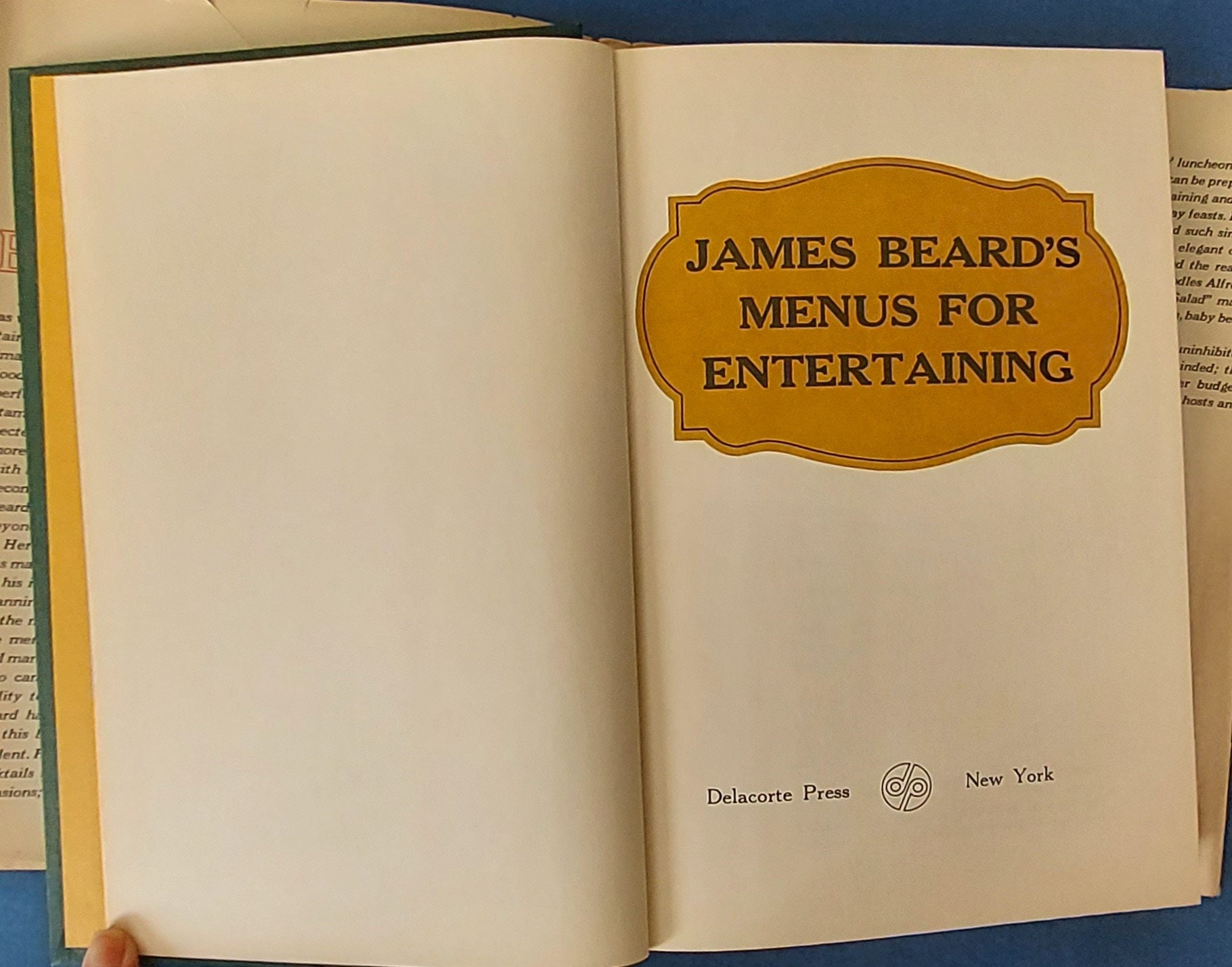 Vintage James Beards Menus for Entertaining - Etsy