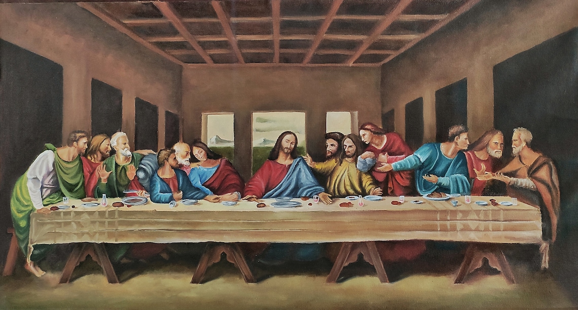 Last Supper, Oil Painting, Realistic Oil Painting, Wall Art, Oil Wall ...