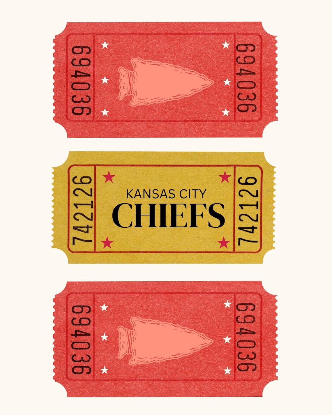 Kansas City Chiefs Ticket Print - Etsy