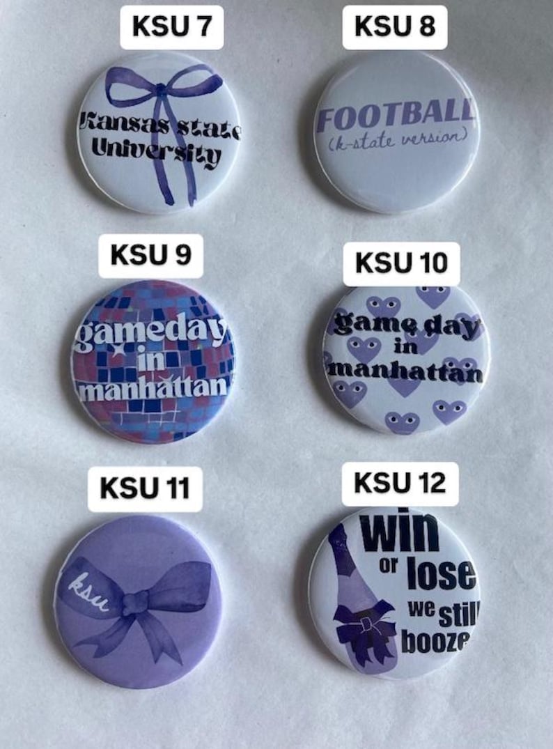 Kansas State Game Day Pins - Etsy