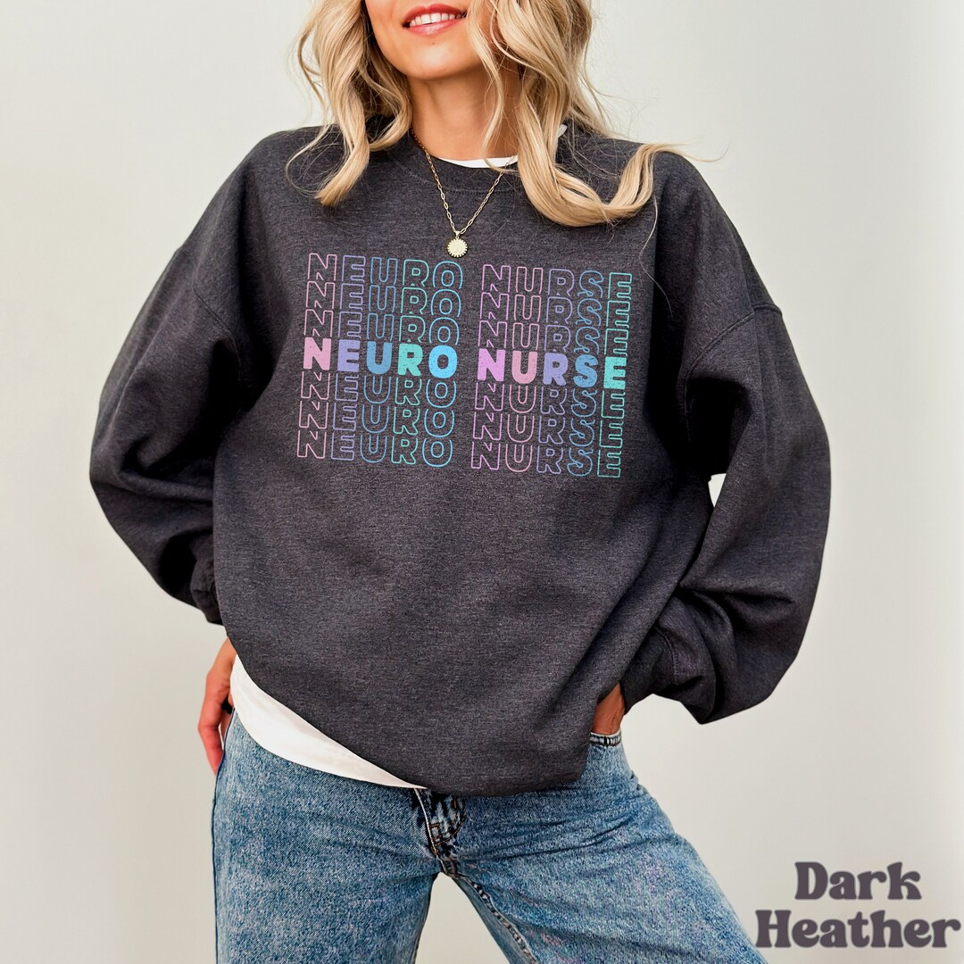 Neuro Nurse Sweatshirt Neuro ICU Nurse Crewneck Sweater Neurology ...