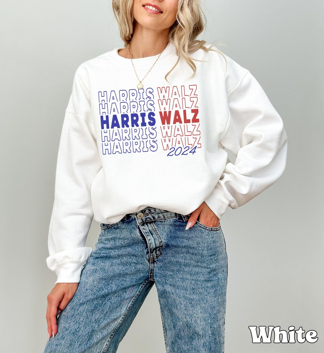 Kamala Harris Walz 2024 Sweatshirt, Madam President Election Crewneck ...