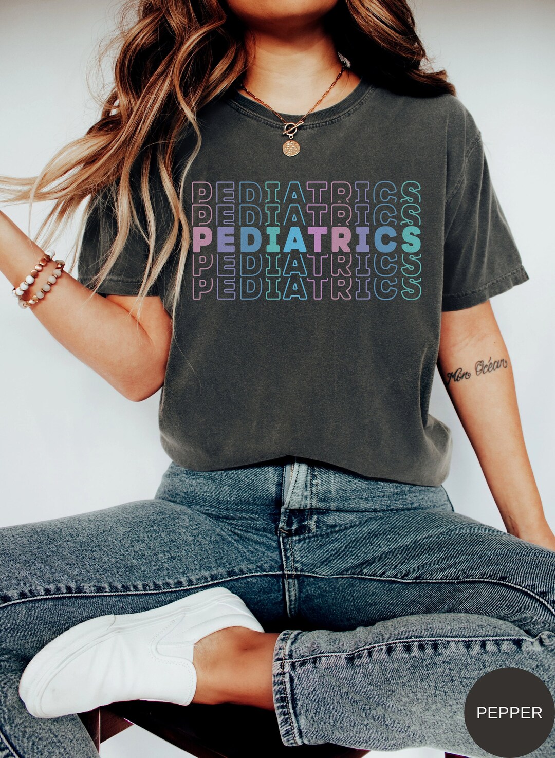 Comfort Colors® Pediatrics Shirt PEDS Nurse Tshirt Cute Pediatric Nurse ...