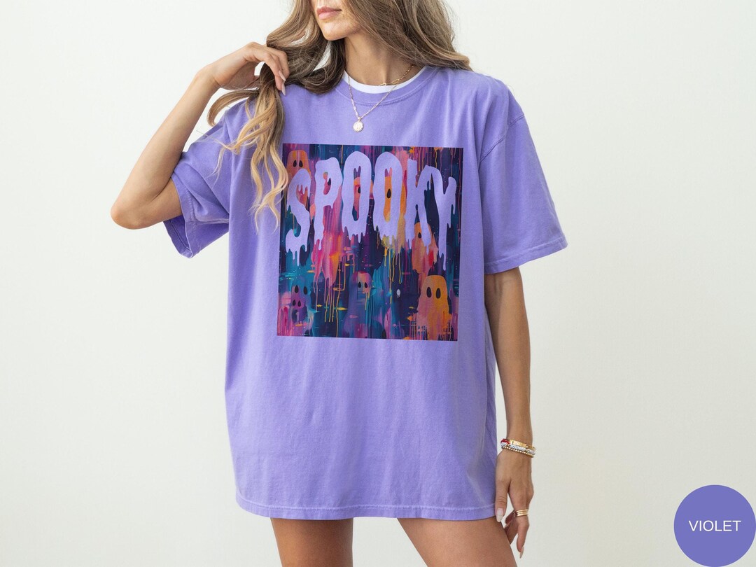Comfort Colors® Spooky Painted Ghosts Shirt Artsy Halloween T-shirt ...