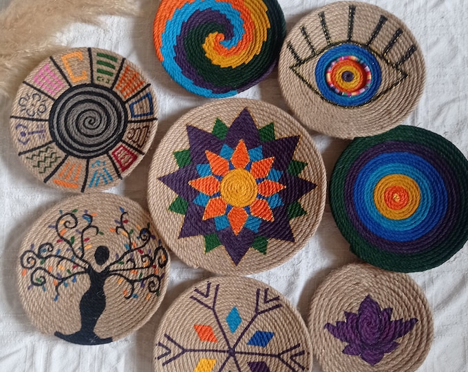 Decor Set of 4 African Plates, Wall Plate, Boho Wall Decor, African ...