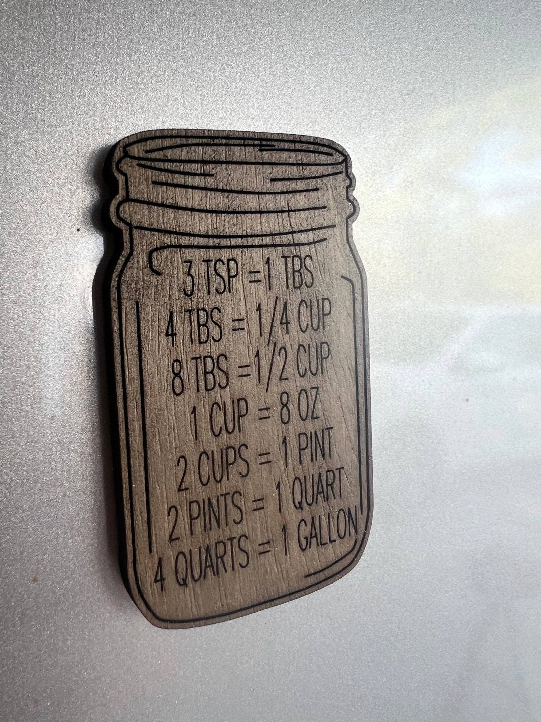 Mason Jar Measurement Magnet - Etsy