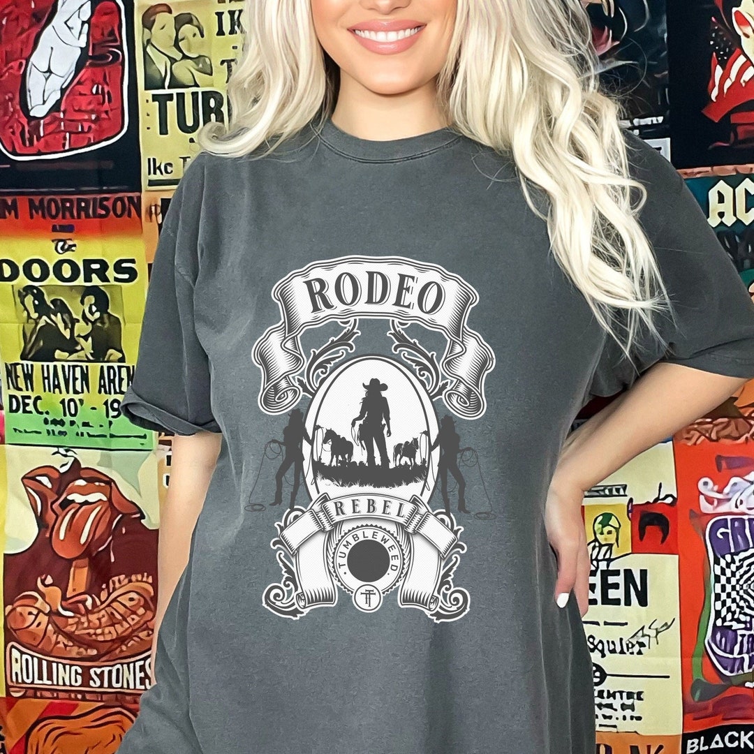 Western Rodeo Rebel Tumbleweed Garment-dyed T-shirt - Etsy