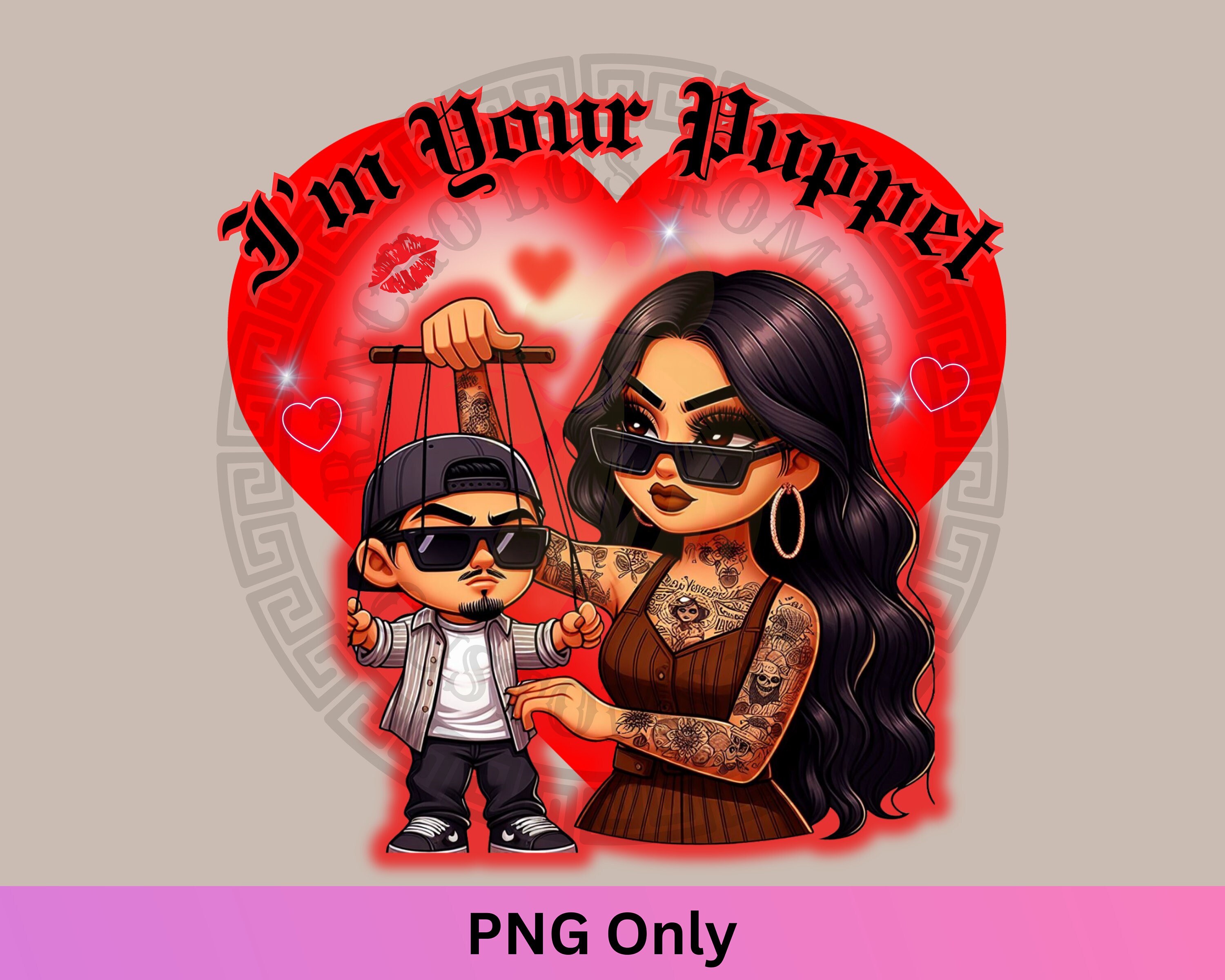 I'm Your Puppet, Chicano Cholo Couple, Old School, Backdrop,png Only ...