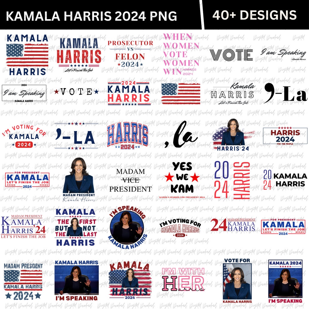 Kamala Harris 2024 Png, Kamala Harris Png Bundle for President, Madam ...