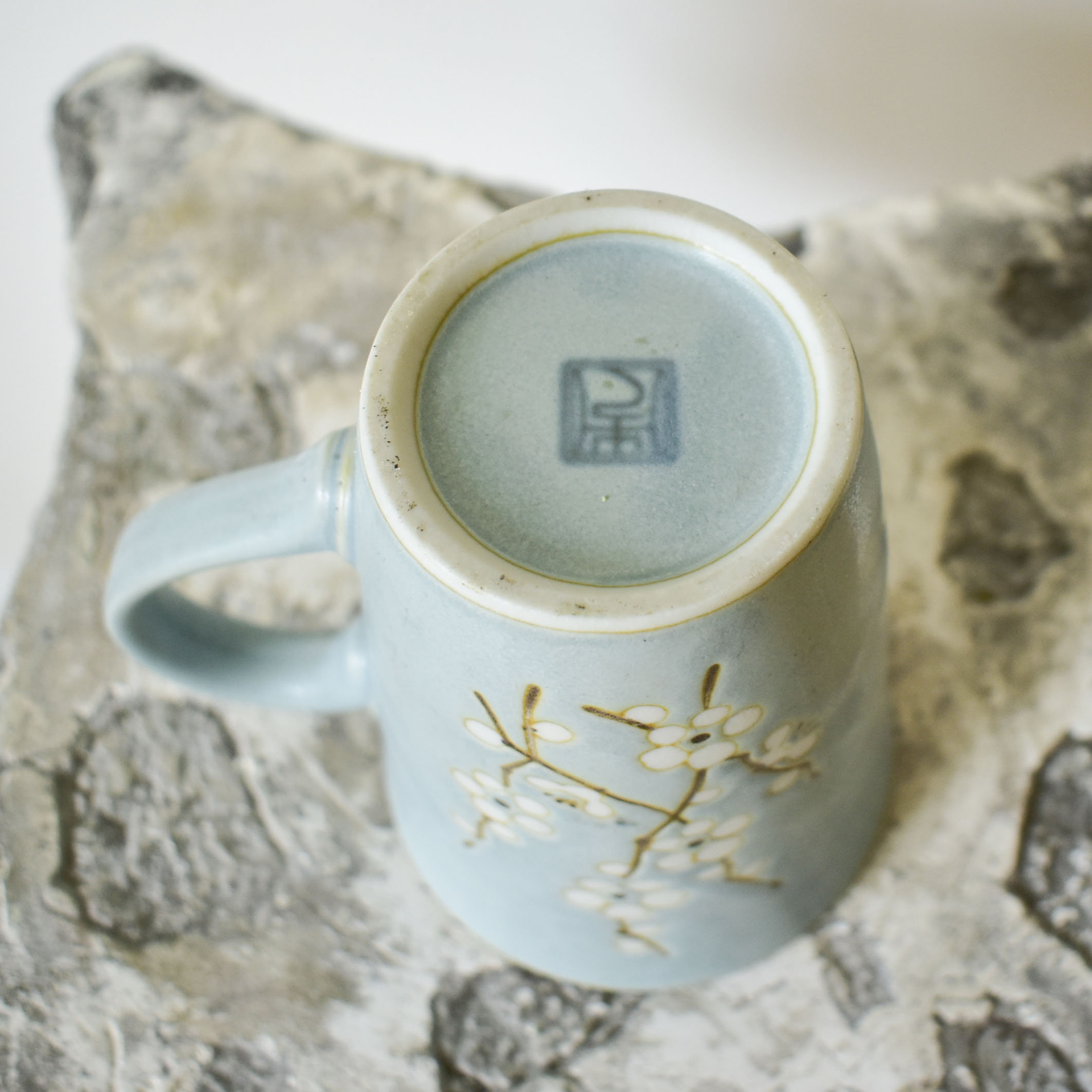 Vintage Handpainted Blue and White Flower Ceramic Cup, Vintage Ceramic ...