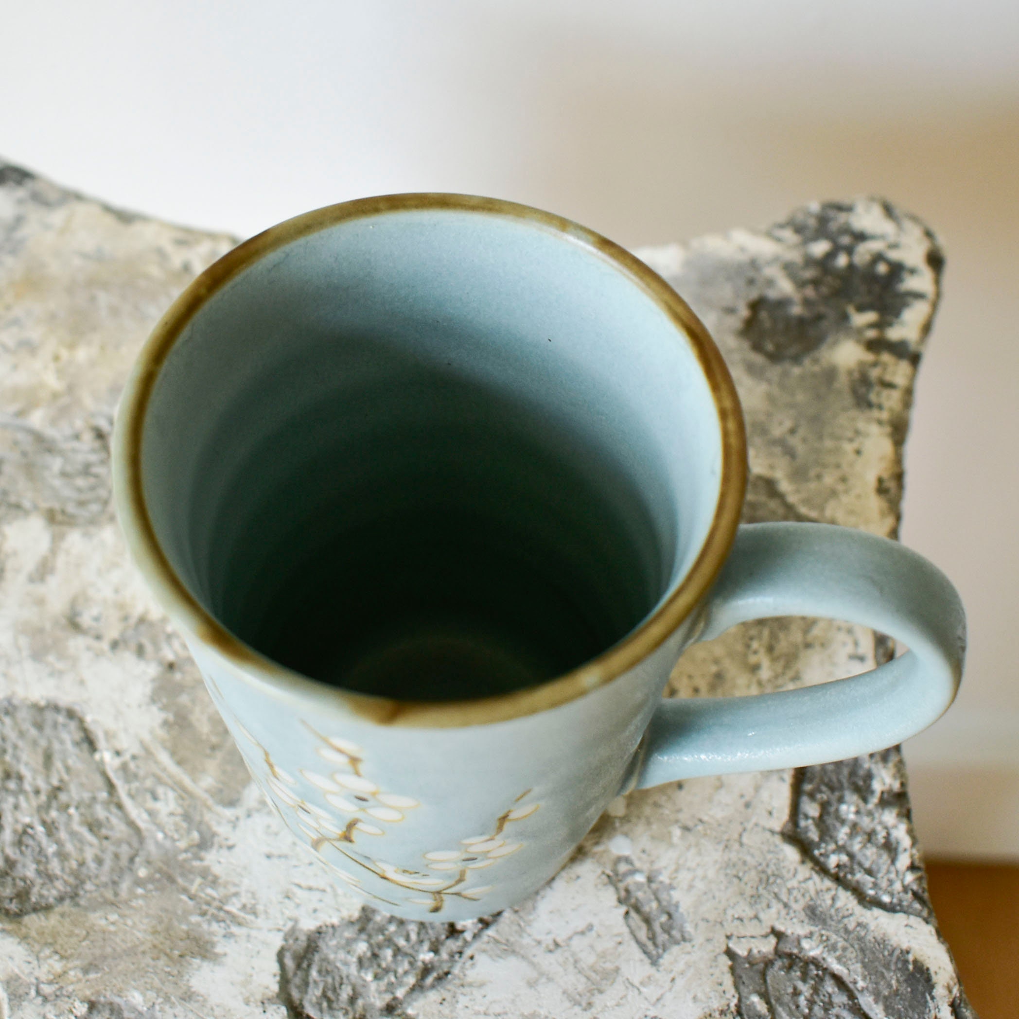Vintage Handpainted Blue and White Flower Ceramic Cup, Vintage Ceramic ...