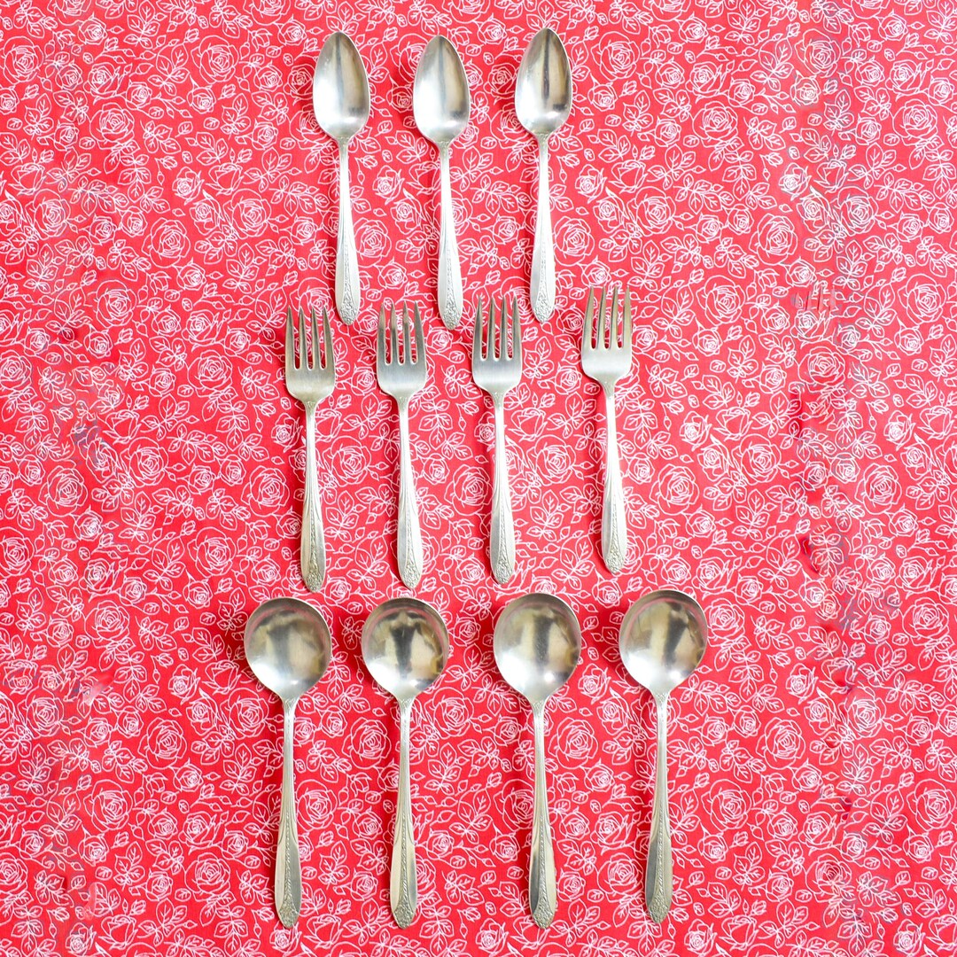 Vintage NATIONAL SILVER CO. A1 Silverplate, Nat. Silver Co. Forks, Soup ...