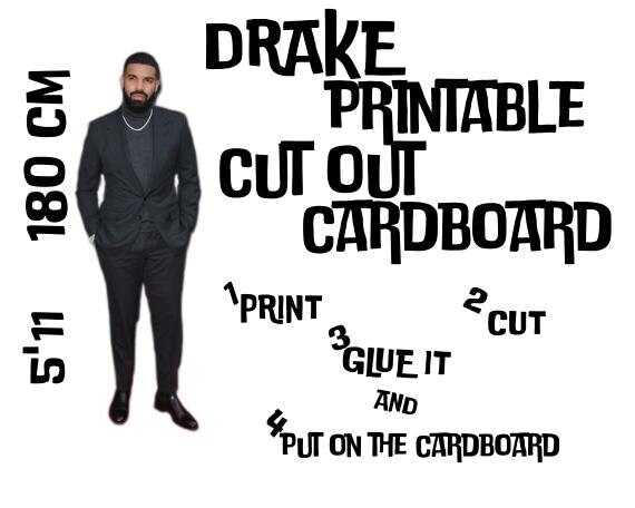 Drake Printable Life Size Cut Out Cardboard Dıgıtal - Etsy Australia